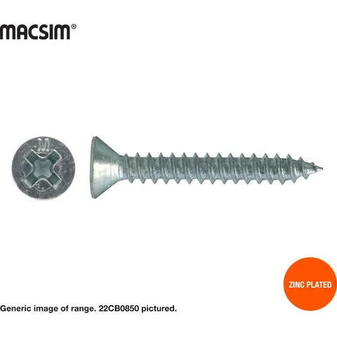 Macsim 8g x 3/4 CSK SELF TAPPING SCREW